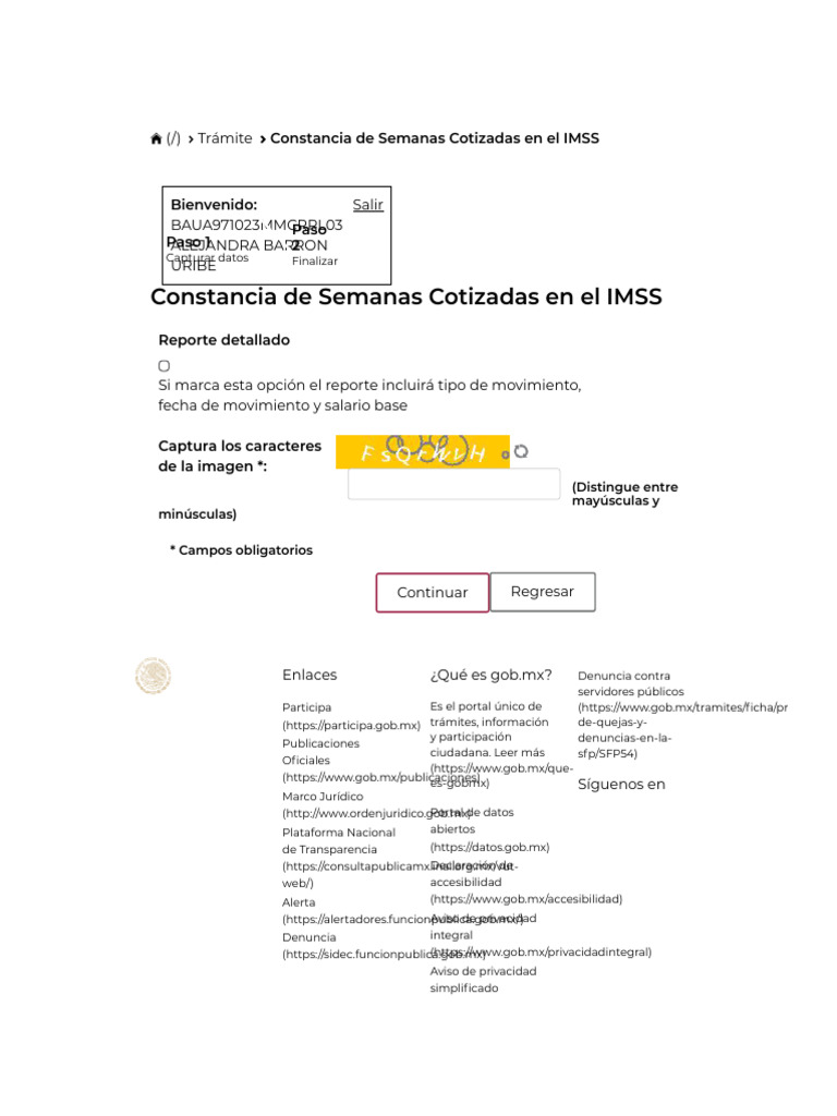 Constancia de Semanas Cotizadas IMSS | PDF | Informática | ciberespacio