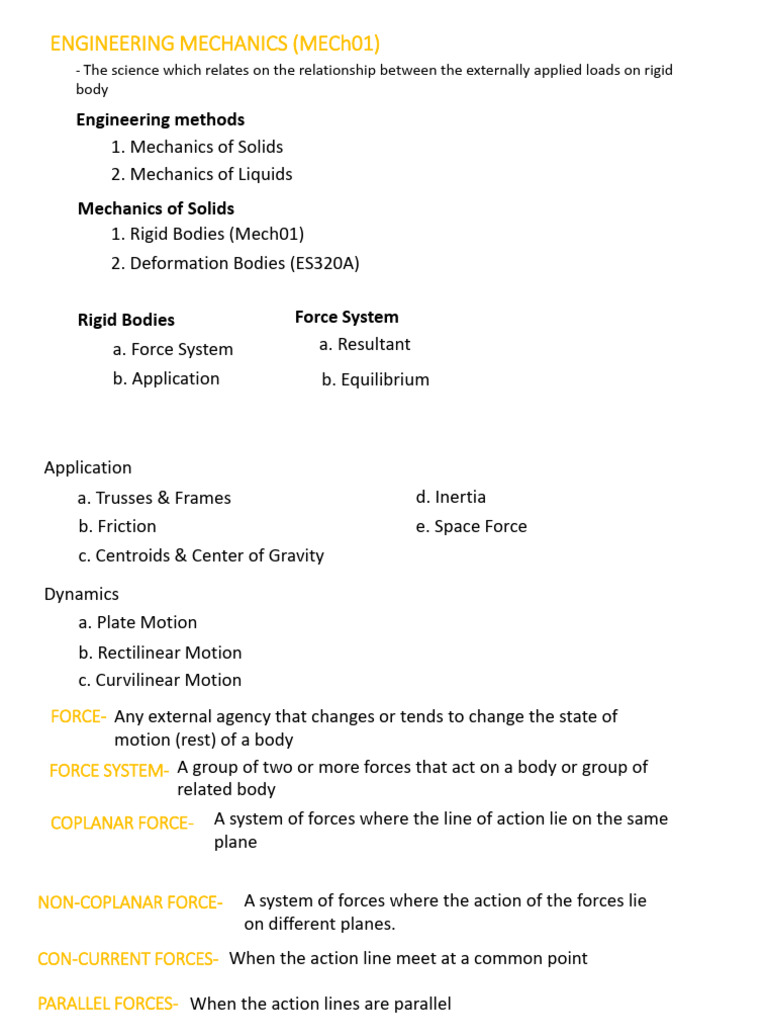 Engg Mechanics Chapter1 | PDF | Force | Mechanics