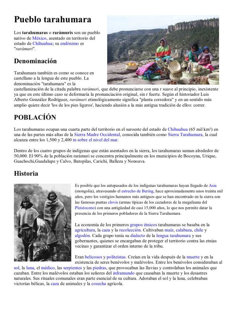 Información sobre los Tarahumaras | PDF | Religión y creencia