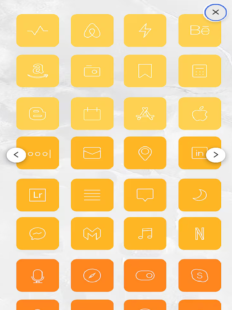 250 Citrus Set Ios 17 App Icons Orange Yellow Bright Icons Mode Widget ...