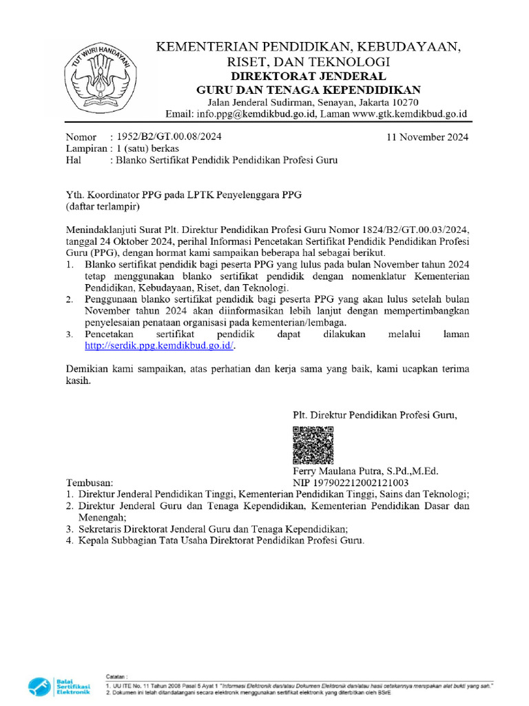 11112024-Blanko Sertifikat Pendidik Pendidikan Profesi Guru | PDF