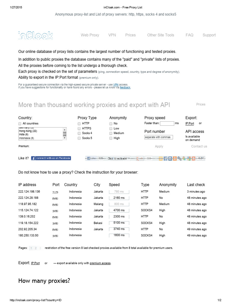 inCloak | PDF | Proxy Server | Port (Computer Networking)
