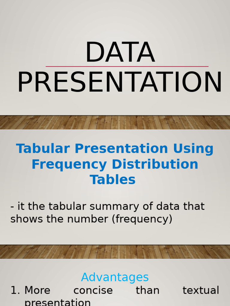 Data Presentation | PDF