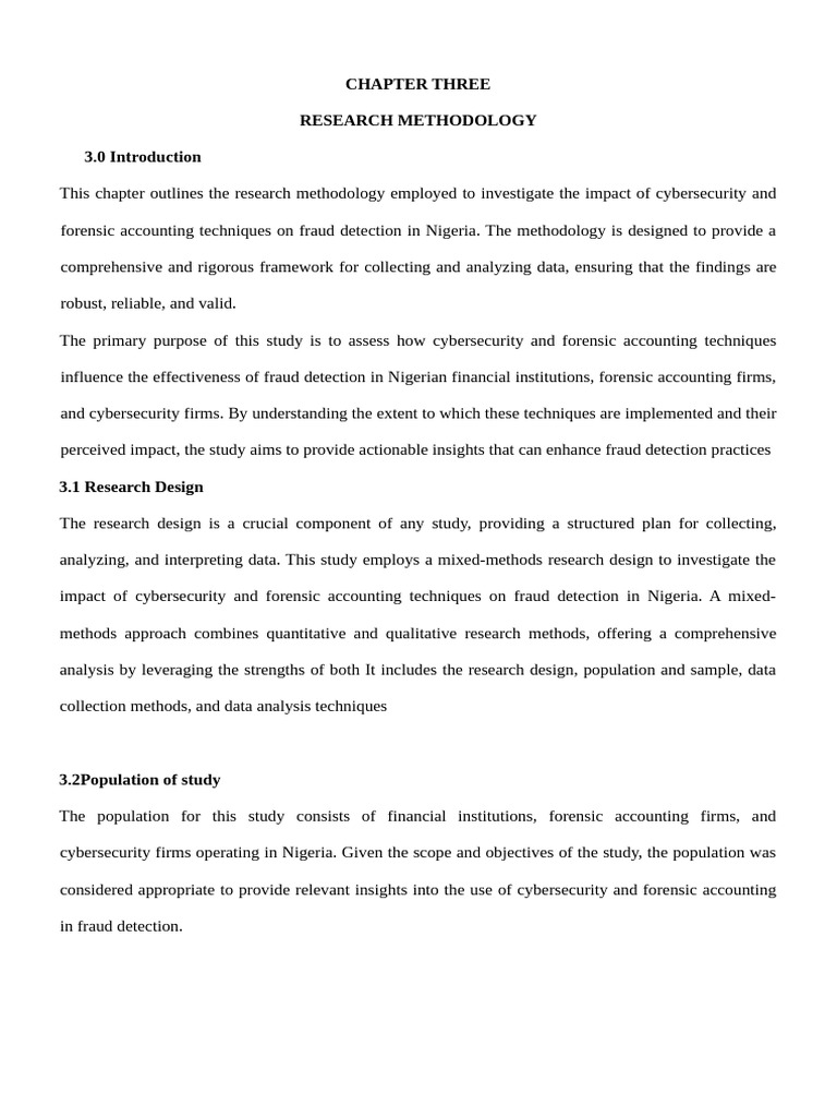 Chapter 3 Done | PDF | Methodology | Sampling (Statistics)