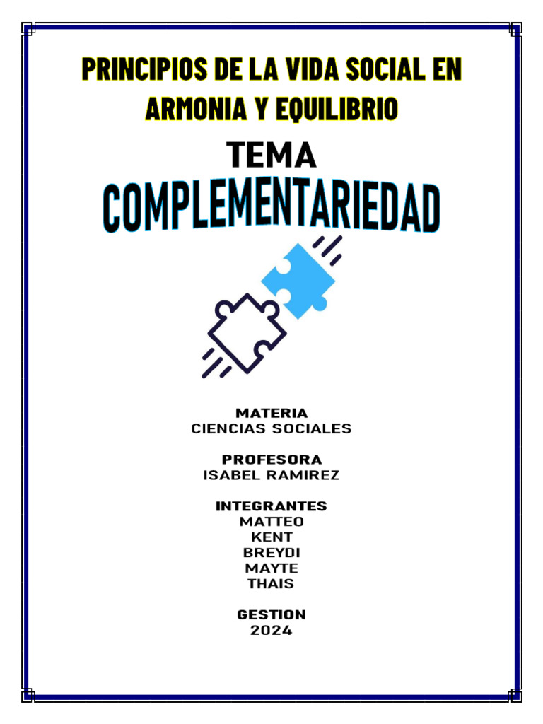 Qué es complementariedad | PDF | Comportamiento | Paradigma