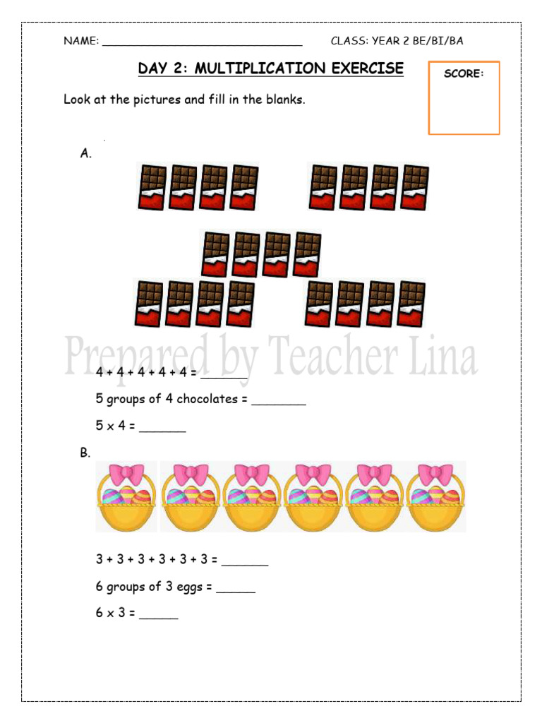 Year 2 Multiplication Practice | PDF