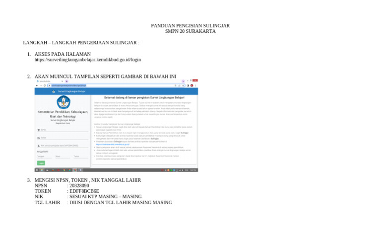 Panduan Pengisian Sulingjar | PDF | Teknologi & Rekayasa