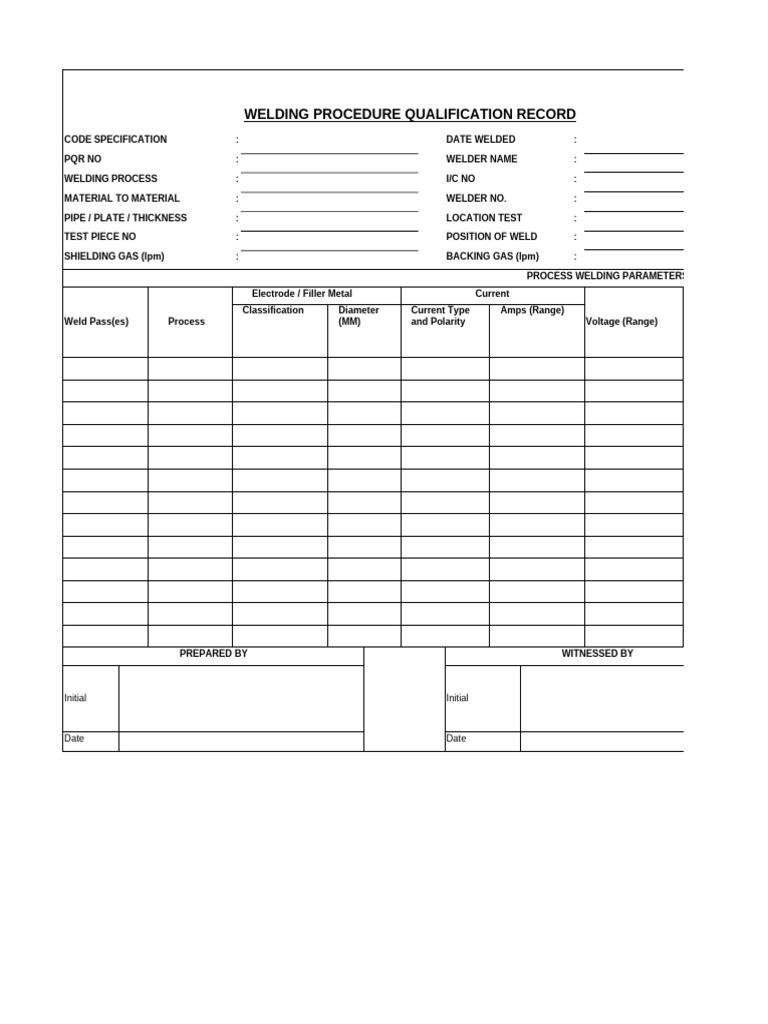 Welding Procedure Qualification Record | PDF