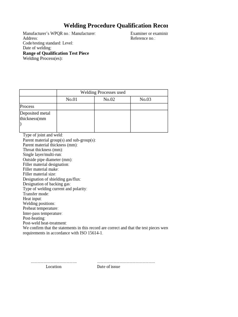 WPQR 01 40mm | PDF | Welding | Construction