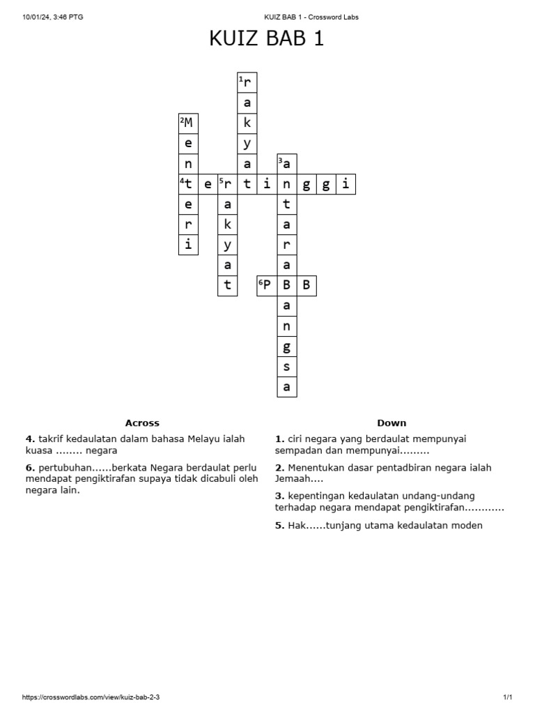 Kuiz Bab 1 Sejarah Tingkatan 5 - Jawapan | PDF