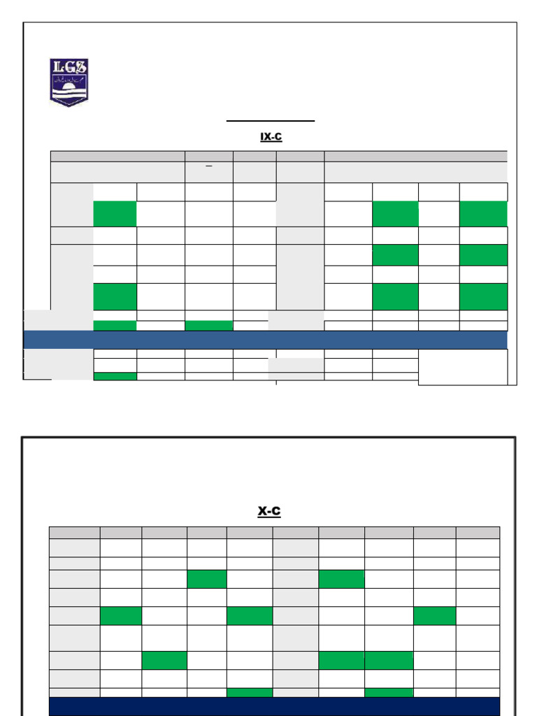 Updated Timetable Sample 3 | PDF