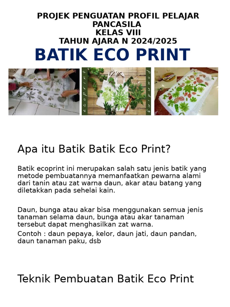 Batik Ecoprint | PDF | Sains & Matematika