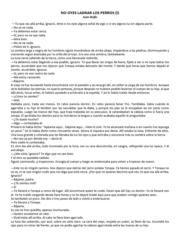 No Oyes Ladrar Los Perros - Parte I | PDF