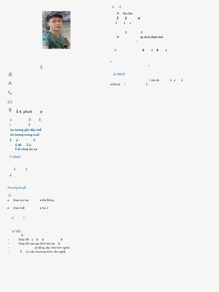 CV Phan Xuân Hòa ASM | PDF