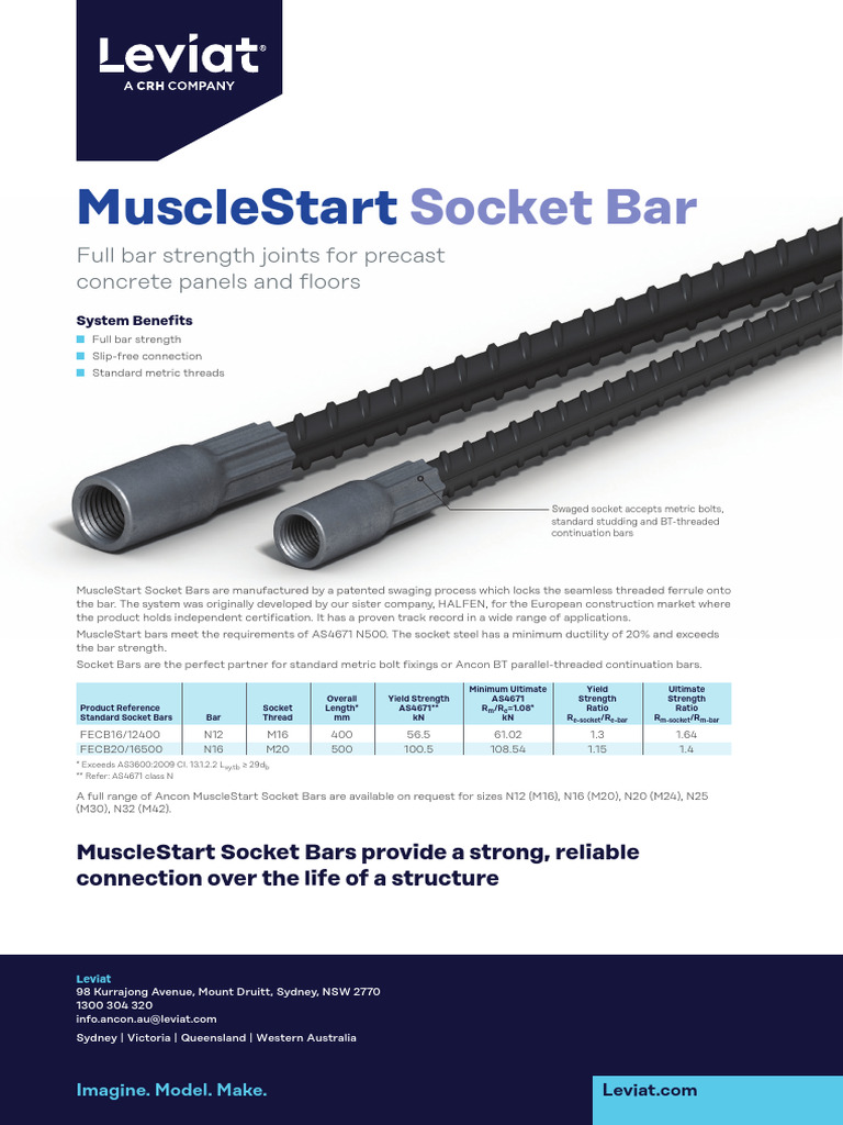 Leviat Ancon AUS MuscleStart 1pp | PDF | Screw | Building Materials