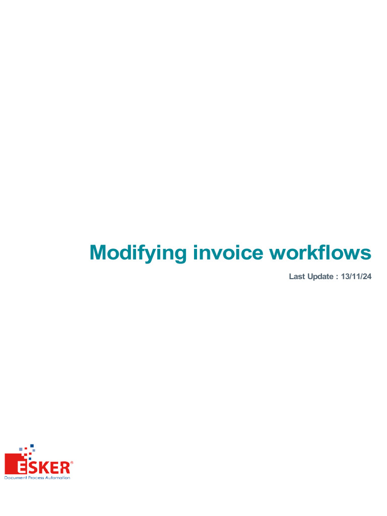 Modifying Invoice Workflows | PDF | Finance & Money Management | Computers
