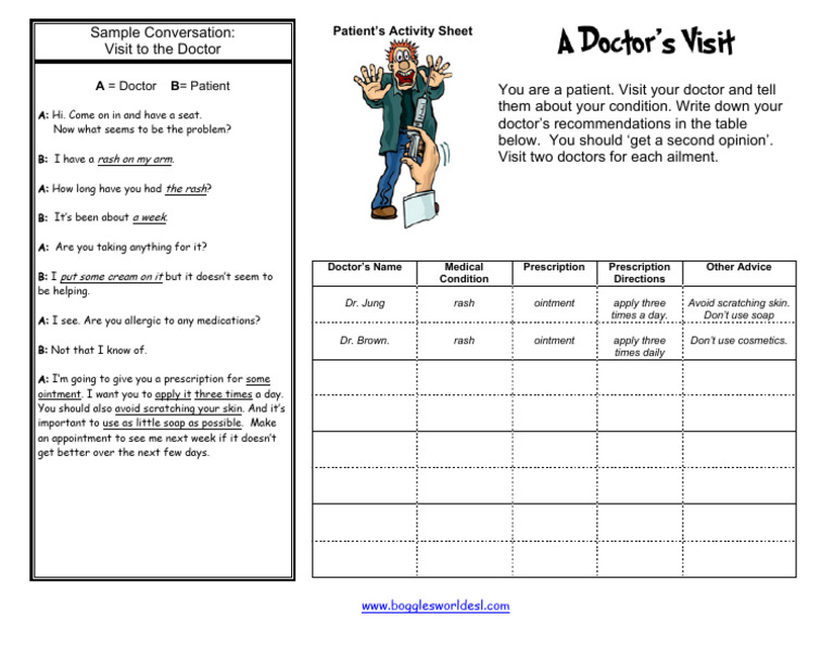 Doctor Visit Role-Play Guide | PDF | Self-Improvement
