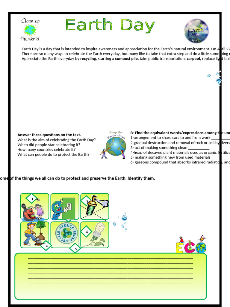 Earth Day | PDF | Science & Mathematics