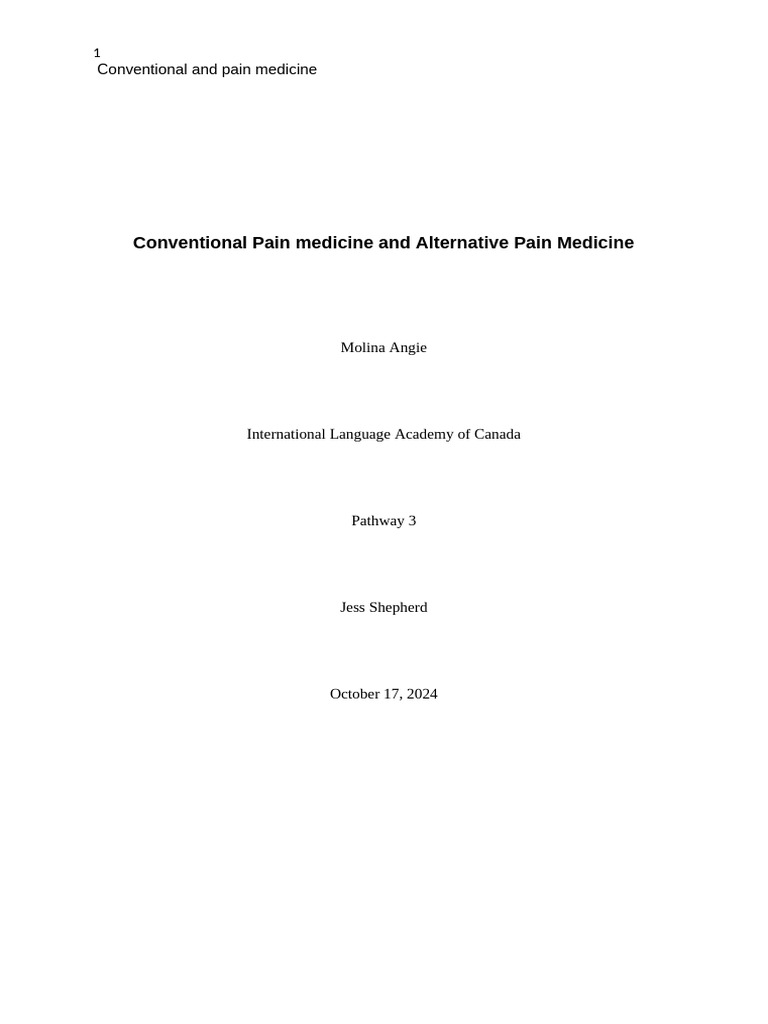 Traditional Pain Medicine and Alternative Pain Medicine | PDF | Pain ...