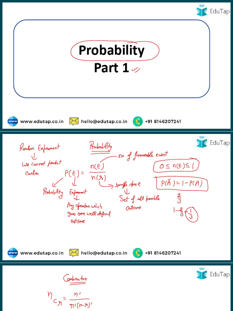 Probability Edutap | PDF | Probability | Probability Theory