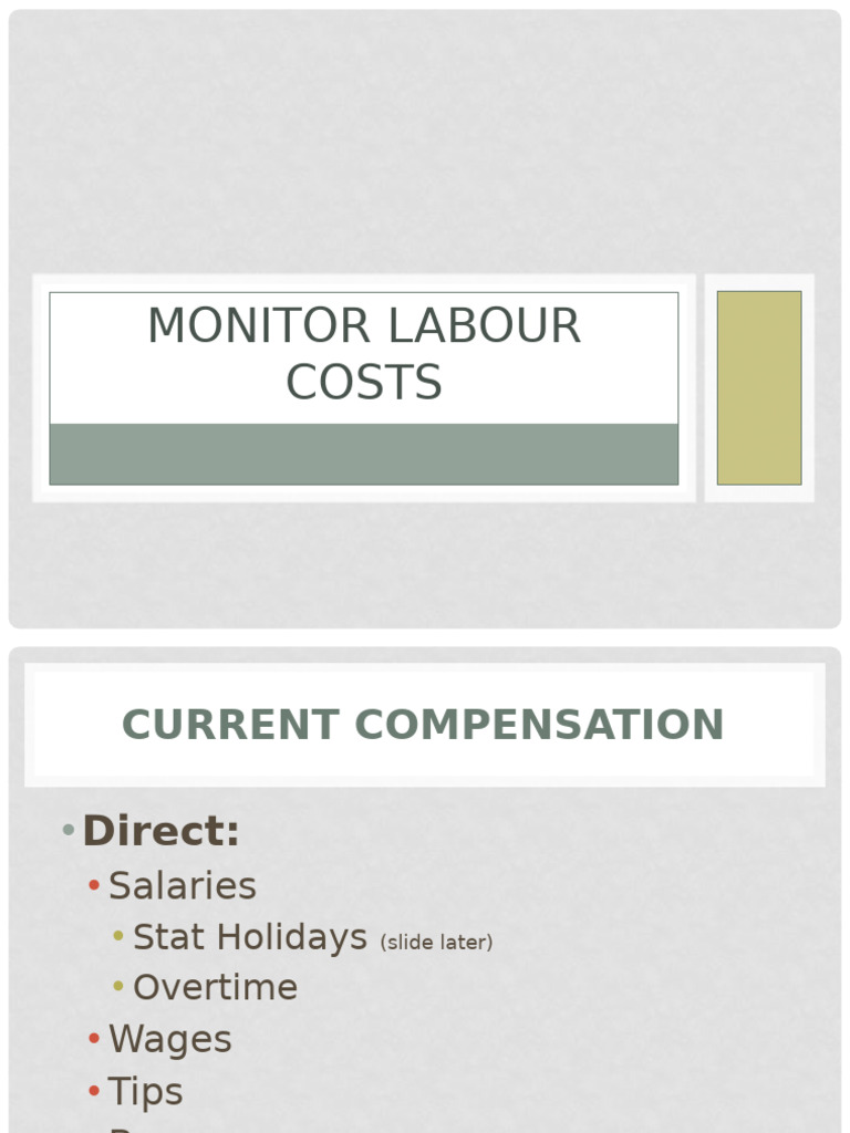 Monitor Labour Costs3 | PDF | Employment | Wage