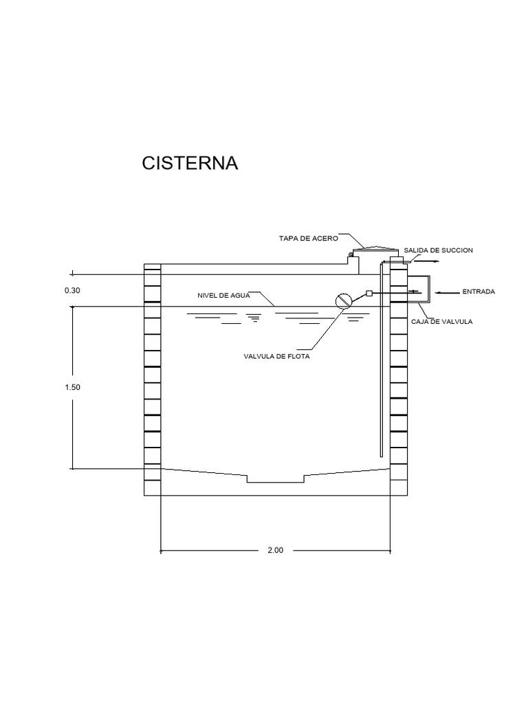 Dibujo1 Modelo - PDF CISTERNA | PDF