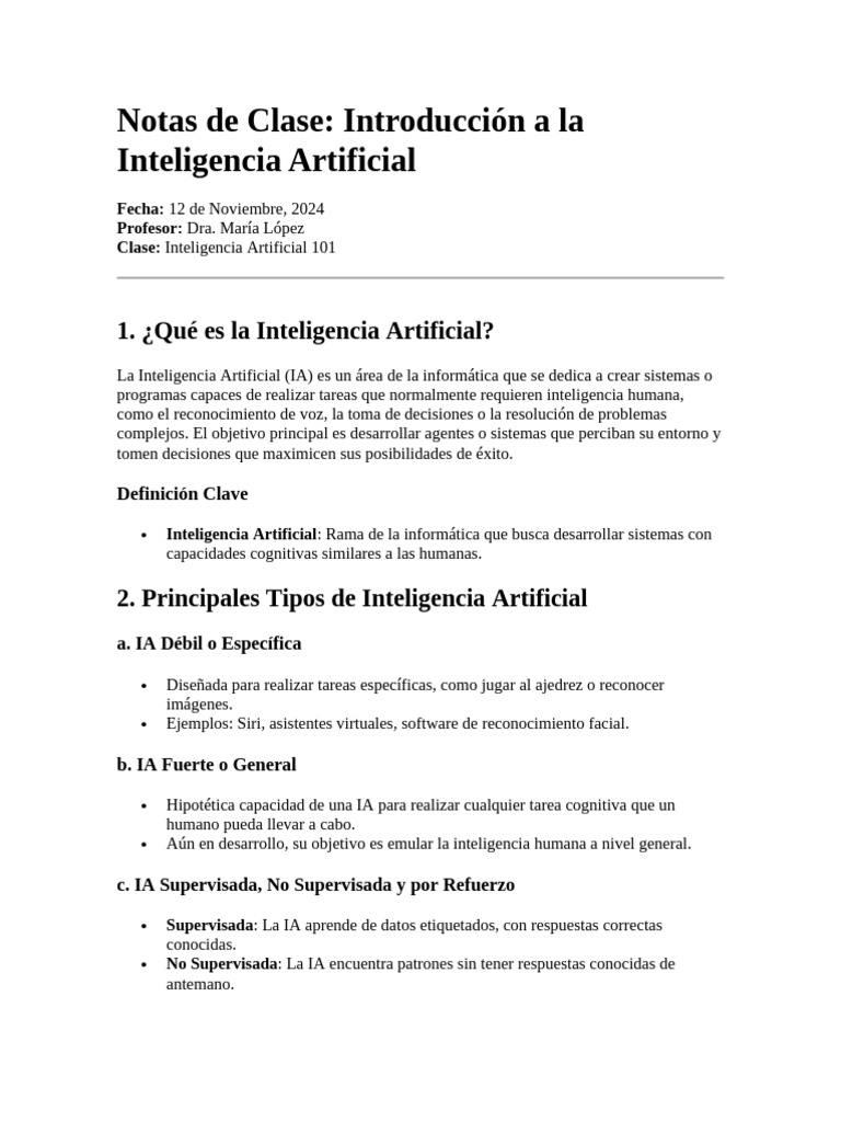 Introducción A La Inteligencia Artificial | PDF | Inteligencia artificial | Inteligencia (IA) y ...
