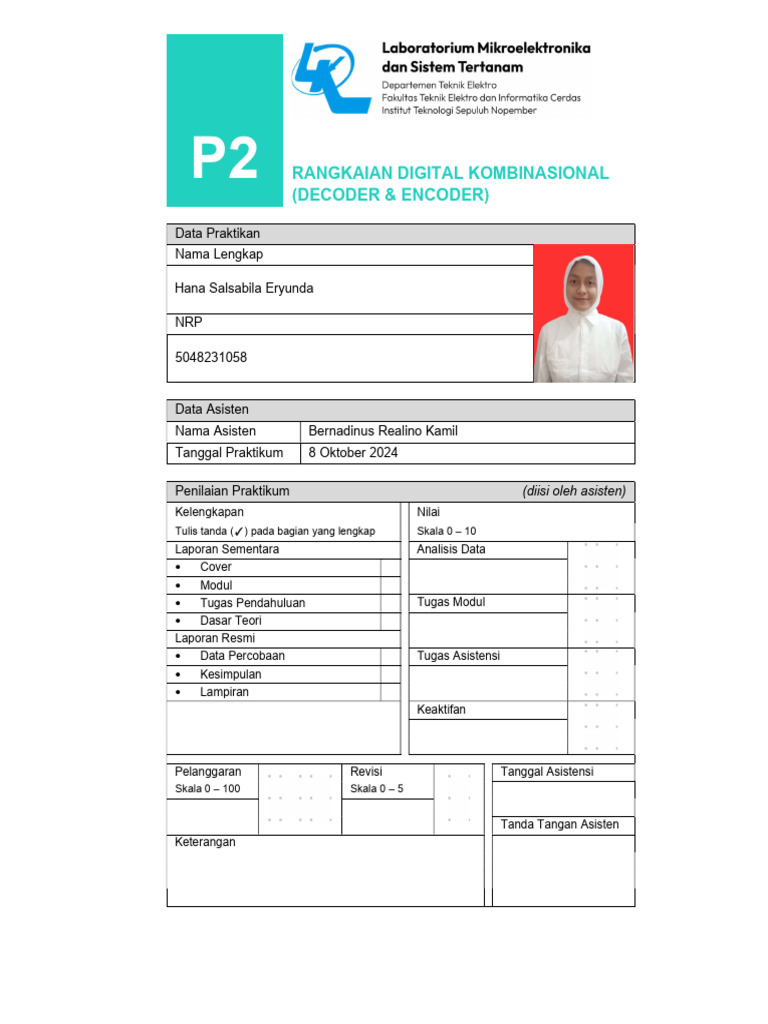 LAPSEM MODUL P2 Sisdig TEKNIK TELEKOMUNIKASI ITS | PDF