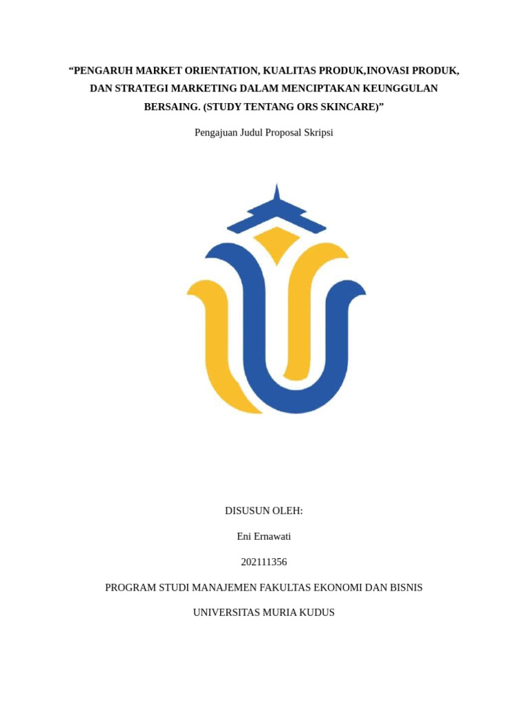 Cover Pengajuan Proposal | PDF