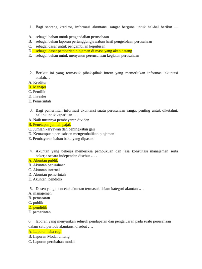 Pentingnya Informasi Akuntansi bagi Kreditor | PDF