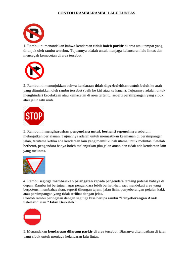 Contoh Rambu | PDF