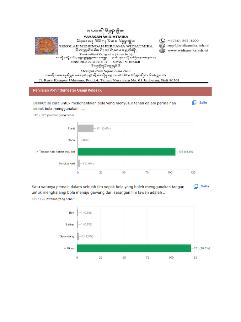 Analisis - Soal - Pjok - KLS - 9 2023 | PDF