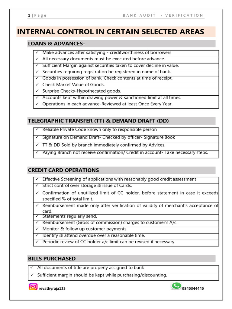 Bank Audit - VERIFICATION | PDF | Credit Card | Banks