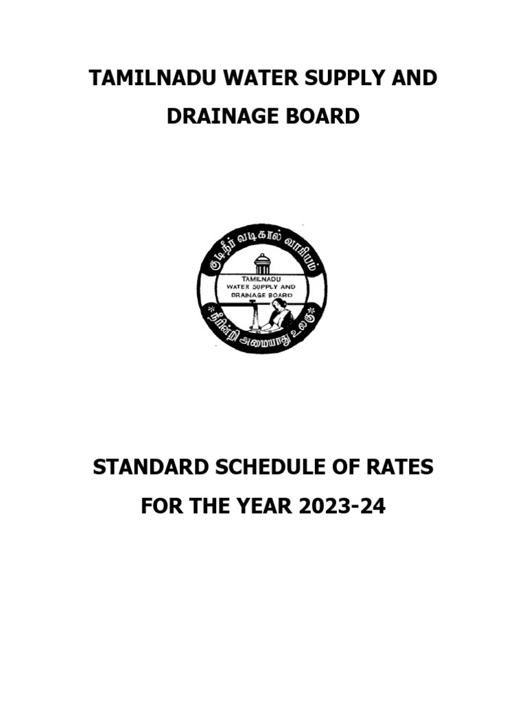 Twad Schedule of Rates - 2023-24 | PDF