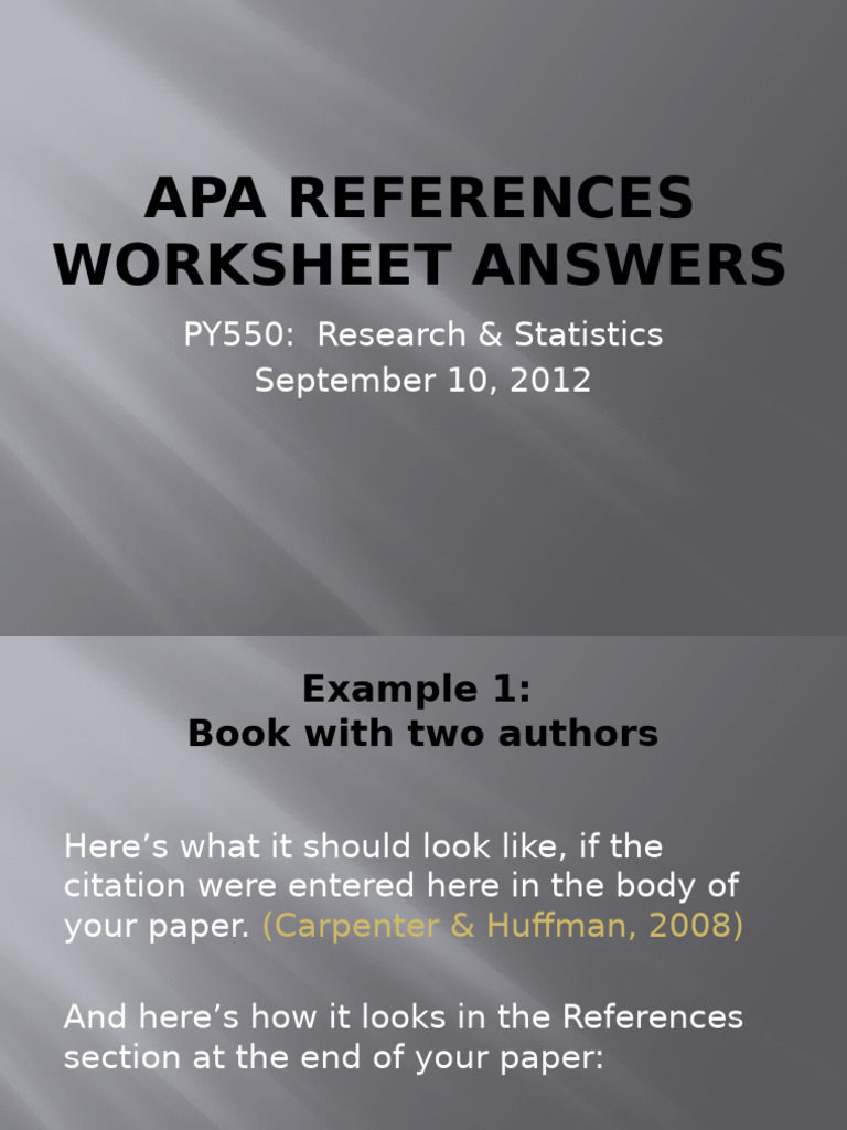 APA Citation Examples and Formats | PDF | Apa Style | Academic Publishing