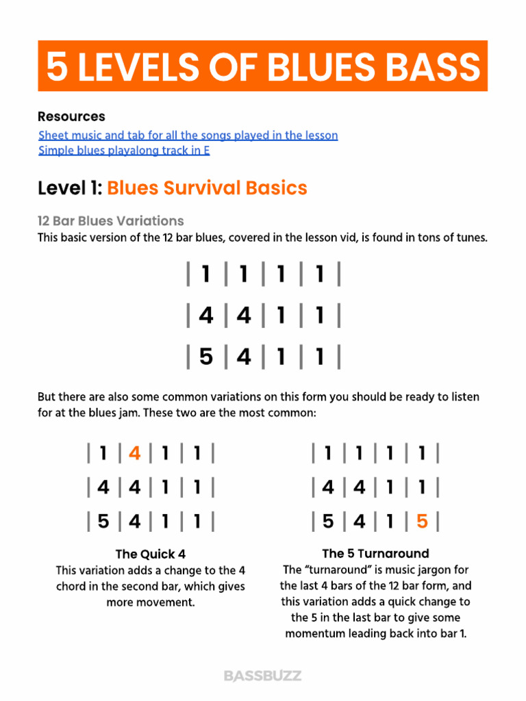 BassBuzz Beginner Blues | PDF