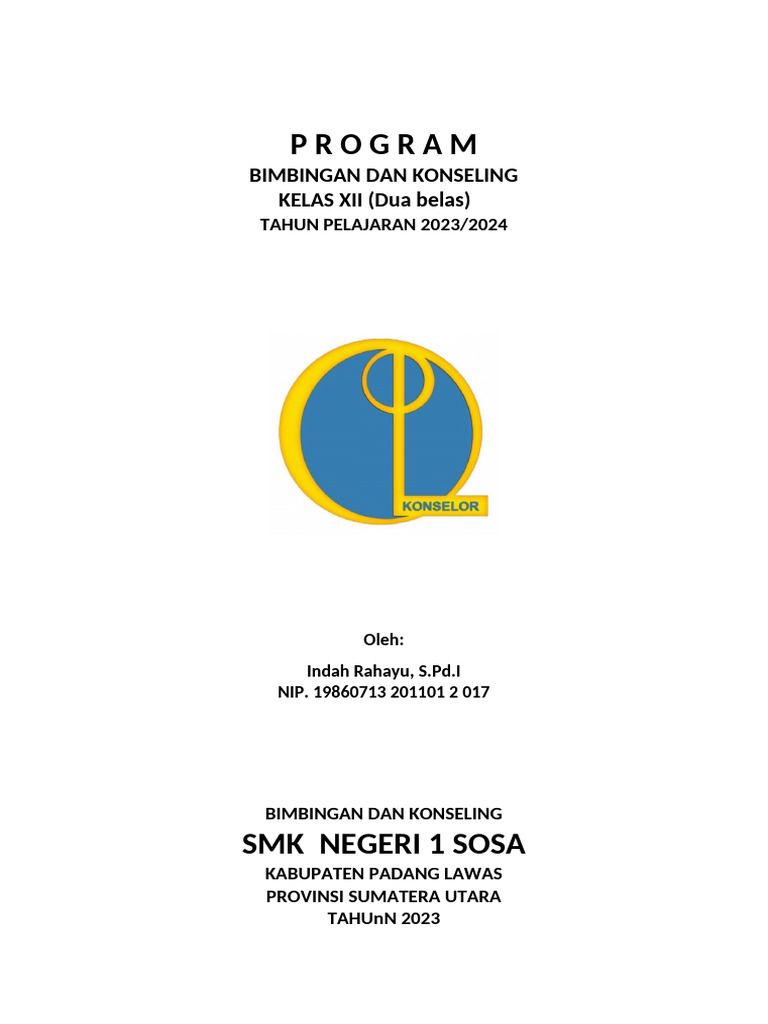 Program BK Kelas XII 2023 2024 Now | PDF