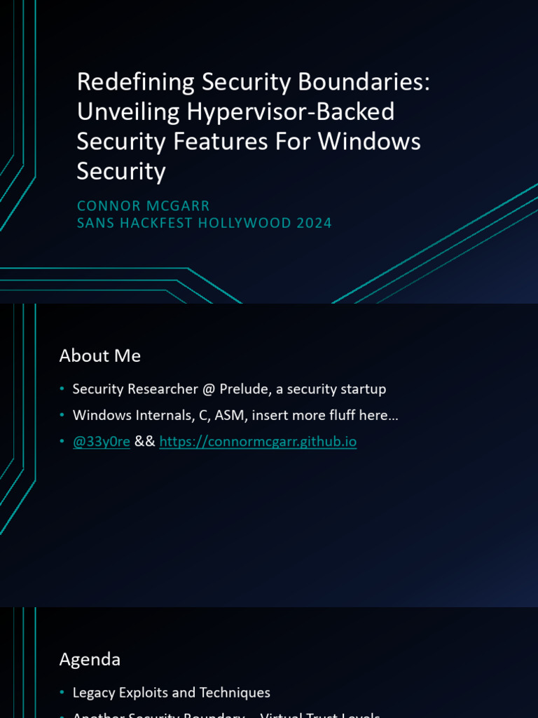 Hypervisor Security for Windows Pros | PDF | Virtual Machine | Kernel ...