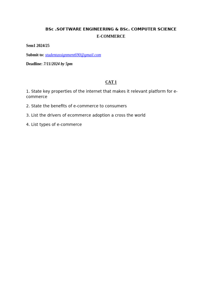 E-Commerce Cat1 | PDF | Computers