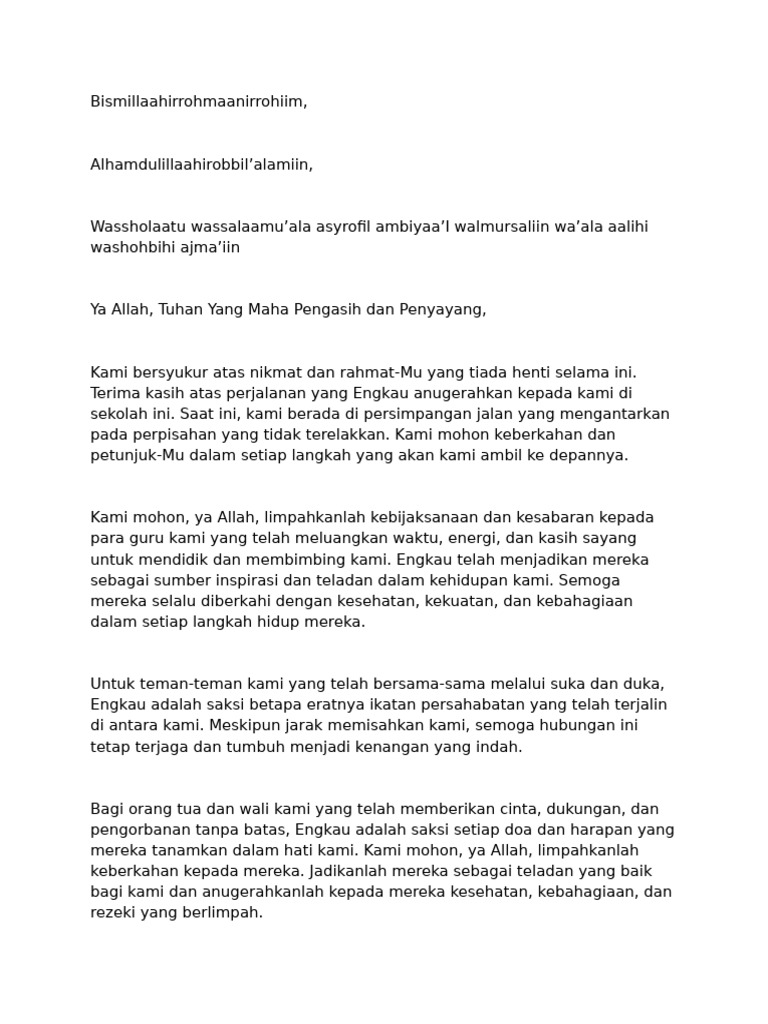 Teks Doa Graduation 30of17 | PDF