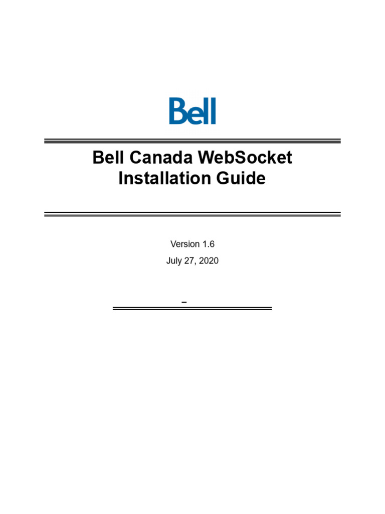 WebSocket Installation Guide v1.6 | PDF | Microsoft Windows | Software Engineering