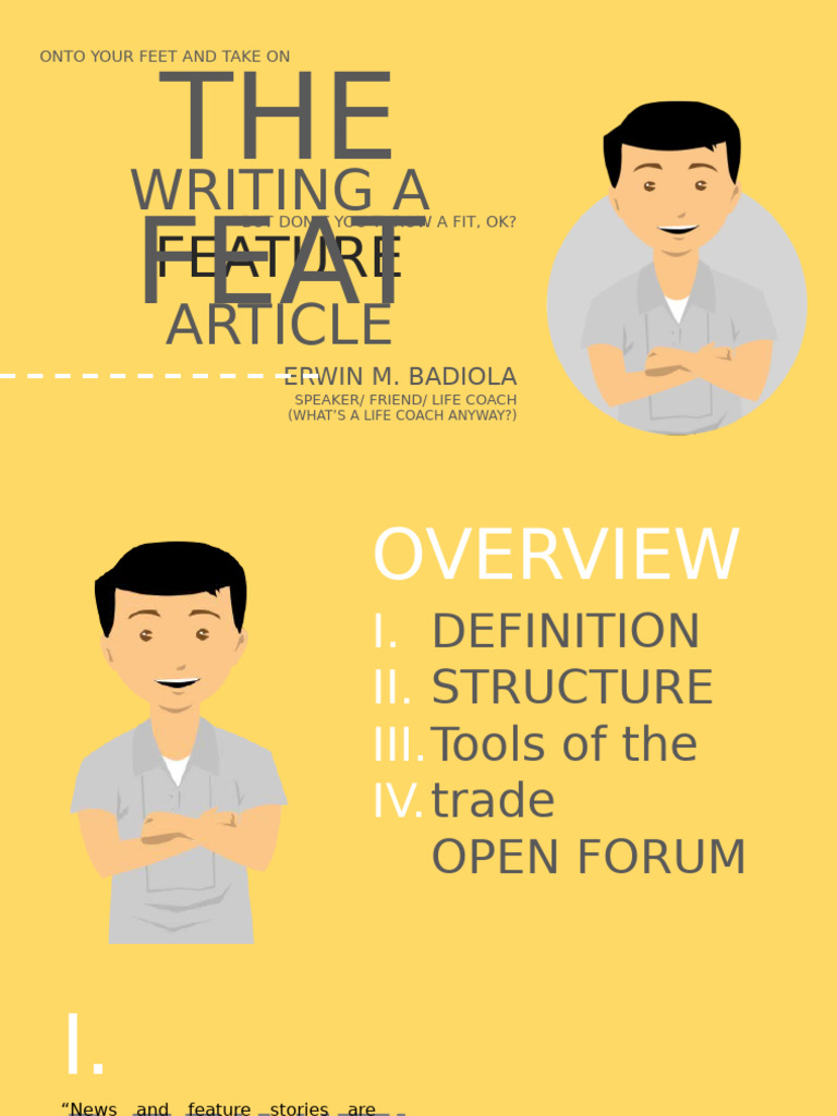 The Feat That Is Writing A Feature Article | PDF | Wellness