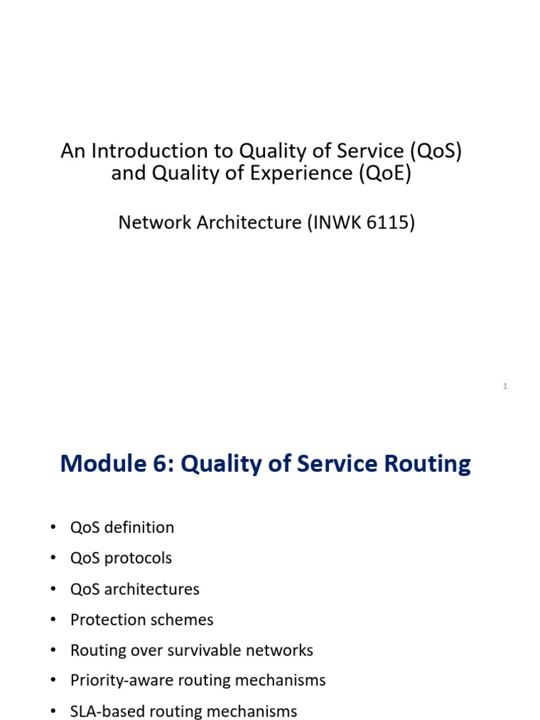 Module 10_ QoS-QoE | PDF | Quality Of Service | Computer Network