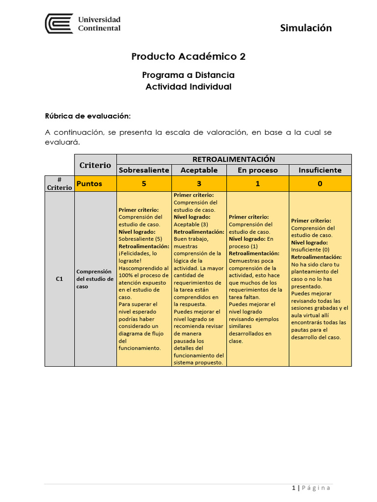 Rúbrica PA2 Simulación | PDF | Simulación | Microsoft Excel Rúbrica PA2 Simulación | PDF | Simulación | Microsoft Excel