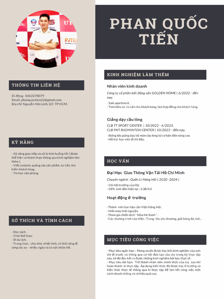 CV - PHAN QUỐC TIẾN | PDF
