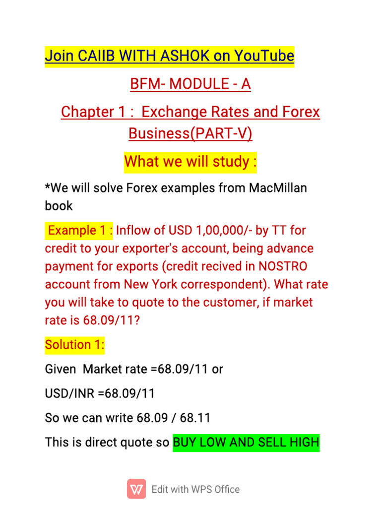 Caiib With Ashok Bfm Module a Chapter 1_5 | PDF