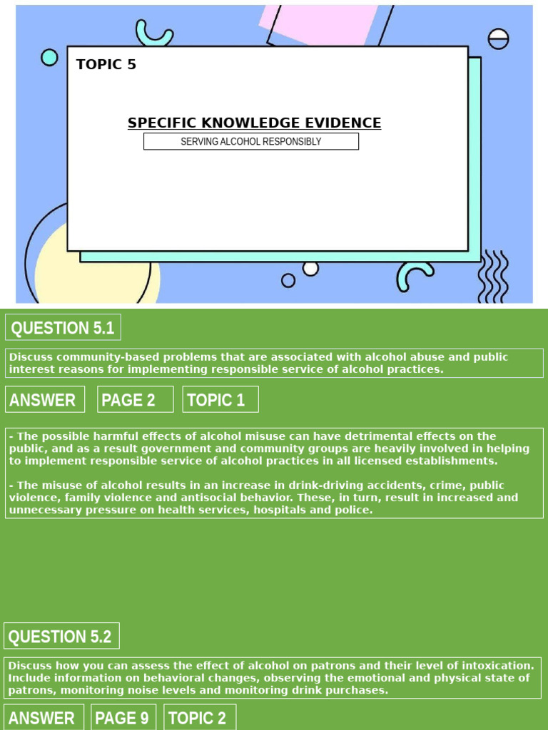 TOPIC-5-DRAFT- | PDF | Alcoholic Beverages | Alcohol Intoxication