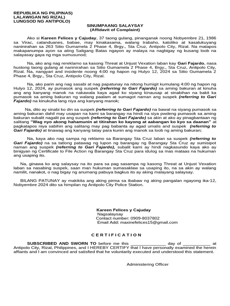 cfa-unjust-vexation-and-threat-pdf