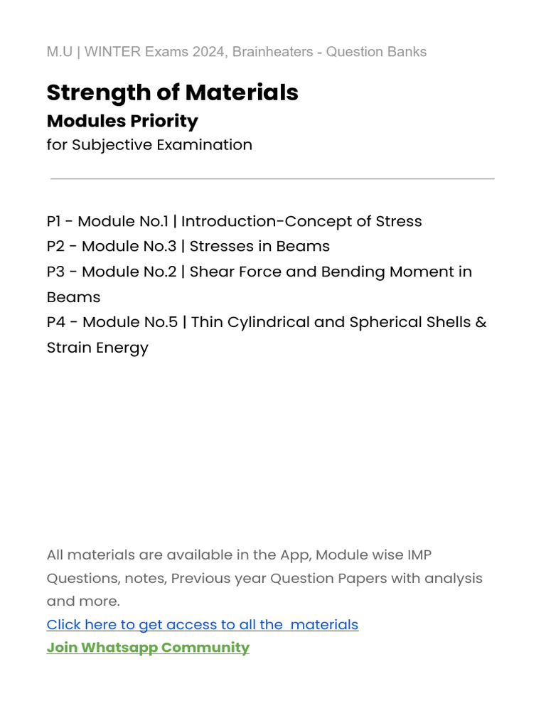 SOM Mech Sem3 Module Priority | PDF
