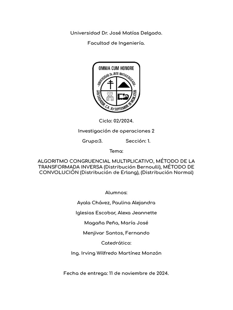 Tercera Nota Iop2 | PDF | Simulación | Variable aleatoria